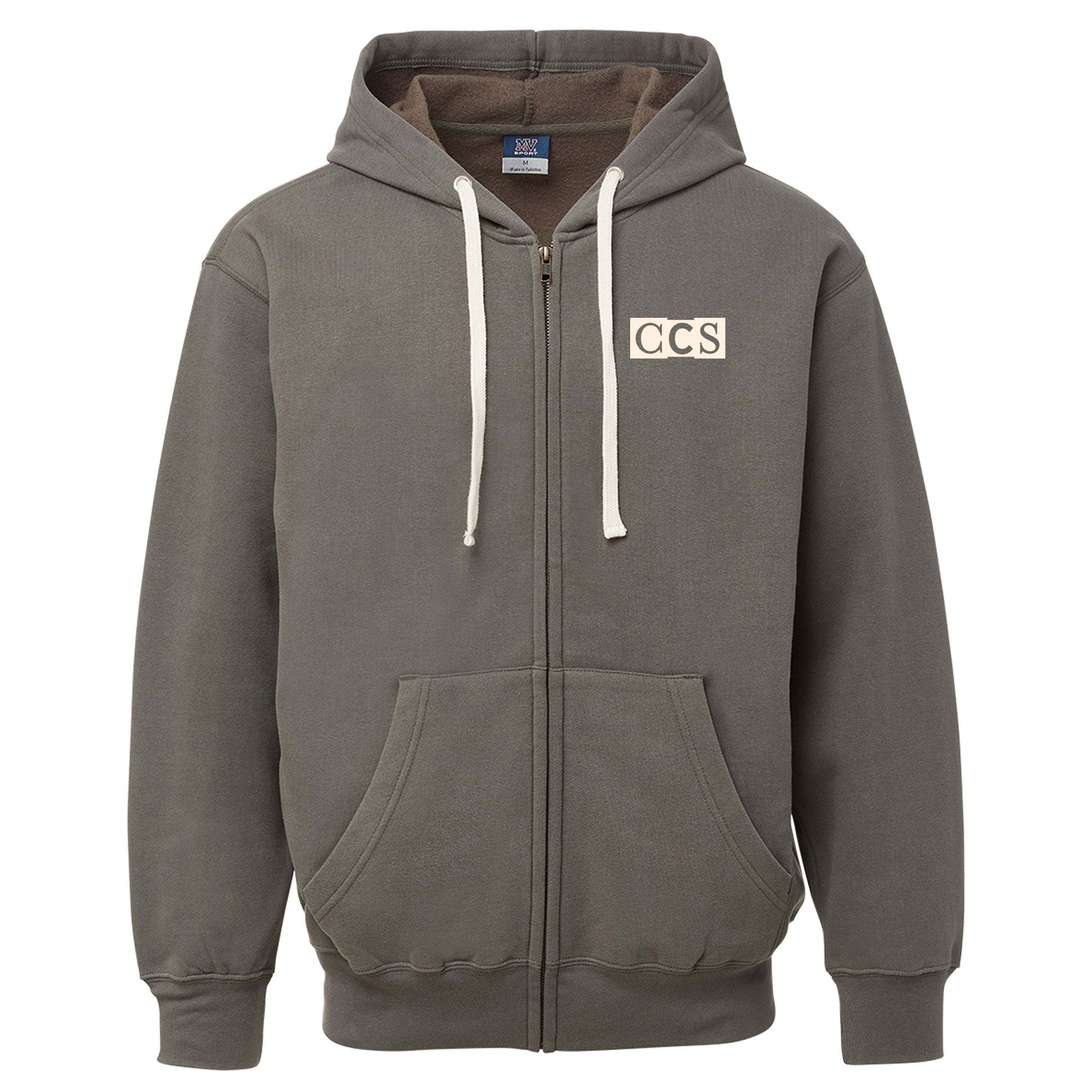 CCS Logo Vintage Fleece Zip Hoodie | College for Creative Studies Bookstore